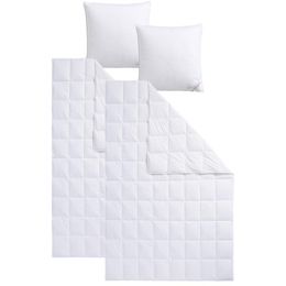 H&auml;ussling Daunenbettdecke + Kopfkissen &raquo;Swiss Royal&laquo; Bettdecken-Set mit Kopfkissen, 135x200 oder 155x220 cm, Sommer, Winter wei&szlig; F&uuml;llung Innenkammer: 100% 