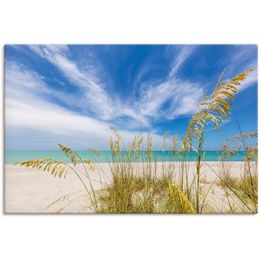 Artland Leinwandbild &raquo;Himmlische Stille am Strand&laquo; Strandbilder 1 Stk. tlg. auf Holzrahmen gespannt beige B/H/T: 120cm x 80cm, Leinwandbild Strandbilder 