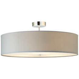 Brilliant Deckenleuchte &raquo;Andria&laquo; E27 1 Stk. mit Stoffschirm, 26,5 cm H&ouml;he, &Oslash; 60 cm, E27, Metall/Textil grau 3, &Oslash; 60cm H: 26,5cm, 1 Stk.