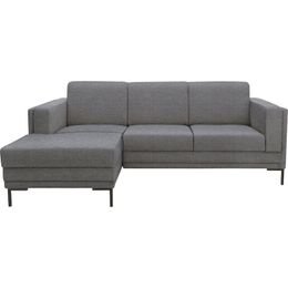 LOOKS by Wolfgang Joop Ecksofa &raquo;LOOKS VII L-Form&laquo; klare Linien, edles Design grau 100% Polyester B/H/T: 214cm x 82cm x 146cm, Struktur fein, Longchair