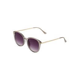 Laura Scott Damen Sonnenbrille &raquo;mit hellgoldfarben gl&auml;nzenden B&uuml;gel&laquo; rundes Design, transparente graue Fassung, graue Verlaufsgl&auml;ser Einheitsgr&ouml;&szlig;e