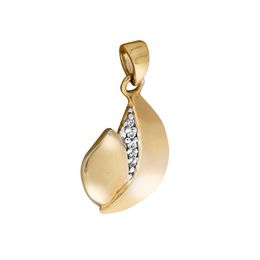 Firetti Damen Kettenanh&auml;nger &raquo;Schmuck Geschenk Gold 375 Halsschmuck Anh&auml;nger&laquo; mit Zirkonia (synth.) gold Gelbgold 375, 1,62 g