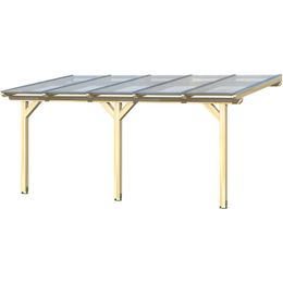 Skan Holz Terrassendach &raquo;Andria&laquo; Leimholz beige Polycarbonat (PC) B/H/T: 541cm x 264cm x 300cm