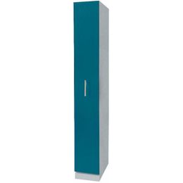Wiho-K&uuml;chen wiho K&uuml;chen Apothekerschrank &raquo;Kiel&laquo; Auszug mit 4 Ablagef&auml;chern blau B/H/T: 30cm x 200cm x 57cm