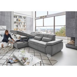 Die PlanBar Ecksofa &raquo;MP-IN16037 L-Form, Breite 289 cm, mit Federkern-Polsterung&laquo; mit Sitztiefenverstellung & Zierkissen 100% Polyester B/H/T: 289cm x 