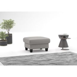 OTTO home Polsterhocker &raquo;Varese&laquo; Kreuznaht in beige grau B/H/T: 77cm x 49cm x 67cm, NaturLEDER ,mit Stauraum