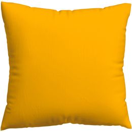 Schlafgut Kissenbezug &raquo;Premium Kissenbezug Knitted Jersey (1 St)&laquo; Ton-in-Ton Rei&szlig;verschluss, Bio-Baumwolle mit Elasthan, Uni, OEKO Tex gelb Jersey, Obermaterial