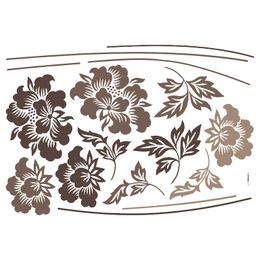 Komar Wandtattoo &raquo;Grace - Gr&ouml;&szlig;e 100 x 70 cm&laquo; selbstklebend, Wandsticker grau Folie B/H/T: 100cm x 70cm, Blumen