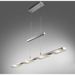B.K.LICHT LED Pendelleuchte &raquo;Aries&laquo; LED-Board Warmwei&szlig; Deckenleuchte, Pendelleuchte, inkl. 18W 1600lm, H&auml;nge-Lampe, Esszimmer grau 4, H: 170cm