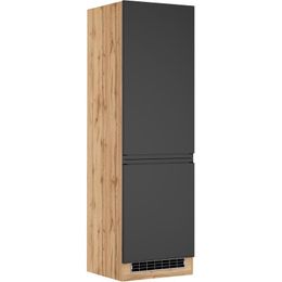 KOCHSTATION K&uuml;hlumbauschrank &raquo;KS-Virginia,neu in verbesserter Ausf&uuml;hrung&laquo; Stauraum, Softclose, Breite 60 cm, H&ouml;he 200 cm, Nische f&uuml;r K&uuml;hlschrank B/H/T