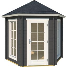 Lasita Maja Pavillon &raquo;Inverness&laquo; BxT: 320x277,1 cm, Fichtenholz grau B/H/T: 320cm x 2.895cm x 277,1cm