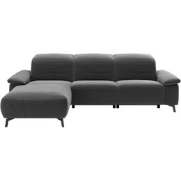 Musterring Ecksofa &raquo;MR 370, intelligenter Komfort im modernen Design&laquo; Optionale Relaxfunktion, flexible Kopfteile & klappbare Armlehnen grau 16% Baumwolle, 79% 