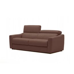 Egoitaliano Schlafsofa &raquo;STRIKE, Made in Italy-Designsofa mit Dauerschlaffunktion,Breite 195 cm&laquo; Schlafsofa aus Echtleder Bull mit verstellbaren Kopfst&uuml;tzen Leder 