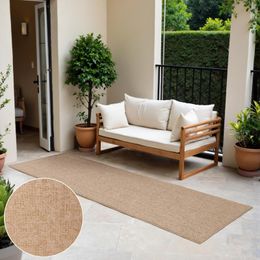 Hanse Home Outdoorteppich &raquo;Kona Wendeteppich&laquo; rechteckig 5 mm H&ouml;he In und Outdoor, Flachgewebe, wetterfest, pflegeleicht, robust wei&szlig; Polypropylen B :