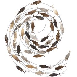 Casablanca by Gilde Wanddekoobjekt &raquo;Wandrelief Fischstrudel&laquo; gold Metall B/H/T: 60cm x 71cm x 5cm