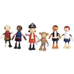 Small Foot Biegepuppe &raquo;Piraten Figuren&laquo; bunt Einheitsgr&ouml;&szlig;e Biegepuppe