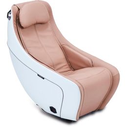 SYNCA Massagesessel beige Kunstleder, LED-Beleuchtung,Lederoptik,mit Kissen,mit Massagefunktion, Massagefunktion, B/H/T: 56cm x 66cm x 117cm 