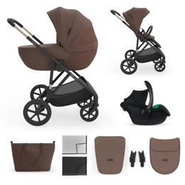 Kinderkraft Kombi-Kinderwagen &raquo;PRIME 3 3in1&laquo; 22 kg inkl. Babyschale MINK Einheitsgr&ouml;&szlig;e Kombi-Kinderwagen