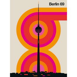 Livingwalls living walls Fototapete &raquo;ARTist Berlin 69&laquo; Vlies, Wand, Schr&auml;ge bunt Vlies B/L: 2m x 2,7m