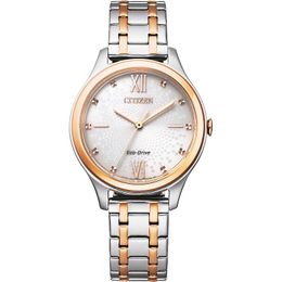 Citizen Damen Solaruhr Armbanduhr, Damenuhr, analog, Edelstahlarmband gold Einheitsgr&ouml;&szlig;e