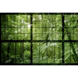Livingwalls living walls Fototapete &raquo;Walls by Patel Rainforest 2&laquo; glatt Vlies, Wand, Schr&auml;ge gr&uuml;n Vlies B/L: 4m x 2,7m
