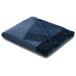 Biederlack Plaid &raquo;teal-green&laquo; im Doubleface-Look blau Kaschmir, Wolle B/L: 150cm x 200cm