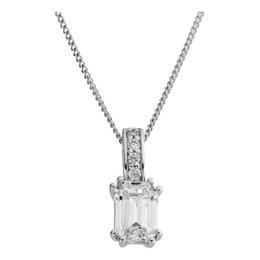 Firetti Damen Kettenanh&auml;nger &raquo;Schmuck Geschenk Gold 333 Halsschmuck Anh&auml;nger Baguette Lab Grown&laquo; mit Brillanten 0,94 VS = sehr kleine Einschl&uuml;sse, 