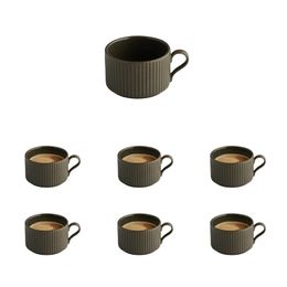 APS Cappuccinotasse &raquo;THE GRID&laquo; &Oslash; 9 cm, H: 6 cm, 200 ml, Porzellan braun Porzellan &Oslash; 9cm x 6cm, 6