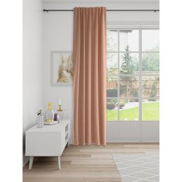 HOMING Vorhang &raquo;Kalin&laquo; verdeckte Schlaufen 1 Stk. tlg. 140 x 245 cm (Breite x H&ouml;he), Fertigschal, mit sch&ouml;ner Struktur rot Obermaterial: 100% 