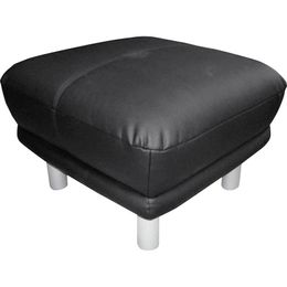 Trendmanufaktur Hocker &raquo;Cecilia, bequem und elegant&laquo; schwarz NaturLEDER (echtes Rindsleder);Luxus-Microfaser ALCAZAR (100% Polyester);NaturLEDER : 