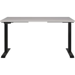 Germania Schreibtisch &raquo;Jet&laquo; moderne Farbvariationen, Breite 120/140/160/180 cm, Made in Germany beige B/H/T: 140cm x 72cm x 80cm, Gestellfarbe schwarz