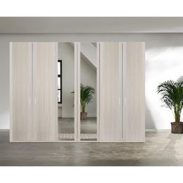 Wiemann Kleiderschrank &raquo;Bern&laquo; hochwertige Beschl&auml;ge inkl. T&uuml;rd&auml;mpfung grau Glas, Holzwerkstoff B/H/T: 295,2cm x 216cm x 58cm