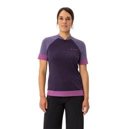 Vaude Damen Vaude Funktionsshirt &raquo;WOMEN'S ALTISSIMO Q-ZIP SHIRT&laquo; speziell f&uuml;r Radsport, mit kleiner Rei&szlig;verschlusstasche am R&uuml;cken lila 36