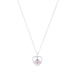 Prinzessin Lillifee Damen Kette mit Anh&auml;nger &raquo;Herz/Schloss-Optik&laquo; mit Zirkonia (synth.) silber Silber 925 (Sterlingsilber), L: 38 B: 1,3mm