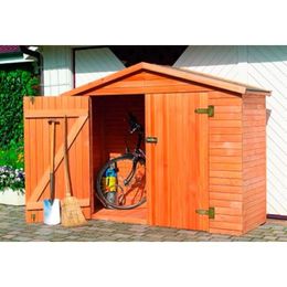 Promadino Garten-Ger&auml;teschrank &raquo;Heidelberg&laquo; braun Holzwerkstoff Einheitsgr&ouml;&szlig;e