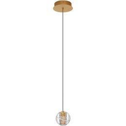 NOVA LUCE Pendelleuchte &raquo;LICIO&laquo; LED-Modul 1 Stk. Warmwei&szlig; gold 1, &Oslash; 12cm H: 150cm, 1 Stk.
