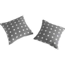 OTTO home Kissenbez&uuml;ge &raquo;Yolanda Kissenh&uuml;lle im Sterne Design&laquo; mit Steppung grau Polycotton, Obermaterial: 50% Baumwolle, 50% Polyester B/L: 50cm x 