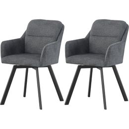 Home Affaire Esszimmerstuhl &raquo;NEEPAWA, 2er Set, mit Metallgestell in matt schwarz&laquo; (Set) 2 Stk.in verschiedenen Farben, Belsatbarkeit pro Stuhl 120 kg 