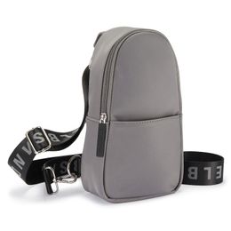 ELBSAND Damen Umh&auml;ngetasche &raquo;kleiner Rucksack&laquo; Crossbody Bag, Handtasche, Schultertasche, Mini Bag VEGAN grau B/H/T: 14cm x 26cm x 7,5cm