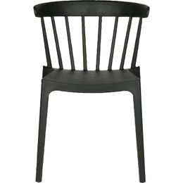 Woood Esszimmerstuhl &raquo;BLISS&laquo; () 2 Stk.geeignet f&uuml;r den Innen- und Au&szlig;enbereich, H 75 cm x B 52 cm schwarz Kunststoff B/H/T: 52cm x 75cm x 53cm, 2 Stk.