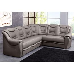 Sit & More sit&more Ecksofa &raquo;Bansin L-Form&laquo; wahlweise mit Schlaffunktion grau Luxus-Microfaser ALTARA NUBUCK (100% Polyester);SOFTLUX -Kunstleder;NaturLEDER (