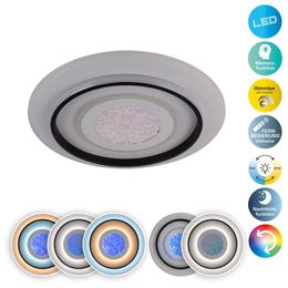 N&auml;ve n&auml;ve LED Deckenleuchte &raquo;Stelios&laquo; LED-Modul 1 Stk. RGB warmwei&szlig; - kaltwei&szlig; dimmbar per IR-Fernbedienung, CCT, RGB, Memory, Nachtlicht, D: 45cm wei&szlig; 1, 
