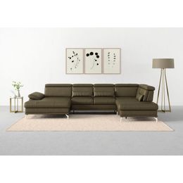 Sit & More sit&more Wohnlandschaft &raquo;Cabrio U-Form, B: 359 cm, mit Sitztiefen-, Arm- & Kopfteilverstellung&laquo; 3 Nierenkissen, Federkern, optional Schlaffunktion und