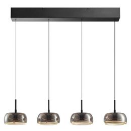 lumiCouture LED Pendelleuchte &raquo;Phantom&laquo; LED-Modul 1 Stk. Warmwei&szlig; H. 150 cm, 2700 K, schwebende Optik, Rauchglas, schwarz 4, 1 Stk.