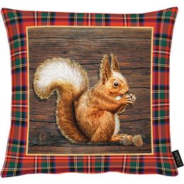 Apelt Dekokissen &raquo;Sam&laquo; Kissenh&uuml;lle mit F&uuml;llung, 1 St&uuml;ck bunt Polyester B/L: 45cm x 45cm, 1 Stk.