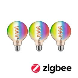 Paulmann LED-Leuchtmittel &raquo;Smart Filament 3er-Pack G95 470lm 2200K-6500K gold 230V&laquo; 1 Stk. Tageslichtwei&szlig; gold Einheitsgr&ouml;&szlig;e