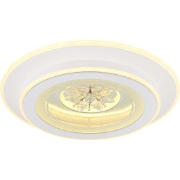 Globo LIGHTING LED Deckenleuchte &raquo;BLUMA&laquo; LED-Modul 1 Stk. Deckenlampe/rund/Wohnzimmer/Schlafzimmer/elegant wei&szlig; 1 Stk.