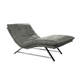W.Schillig Relaxliege &raquo;daily dreams&laquo; in Waffelkissen-Optik, wahlweise mit Motor, Kufengestell, in 2 Breiten grau Stoff S37 (100% Polyester) B/H/T: 