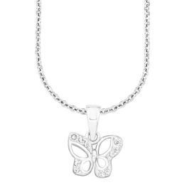 Amor Damen Kette mit Anh&auml;nger &raquo;Schmetterling&laquo; mit Zirkonia (synth.) silber Silber 925 (Sterlingsilber), L: 38