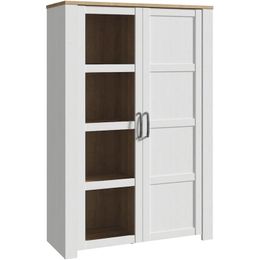 FORTE Highboard &raquo;Bohol, Vitrine mit Glast&uuml;re, viel Stauraum&laquo; B/H/T 106,4/160,6/42 cm Beleuchtung optional bestellbar Glas, Spanplatte B/H/T: 106,4cm x